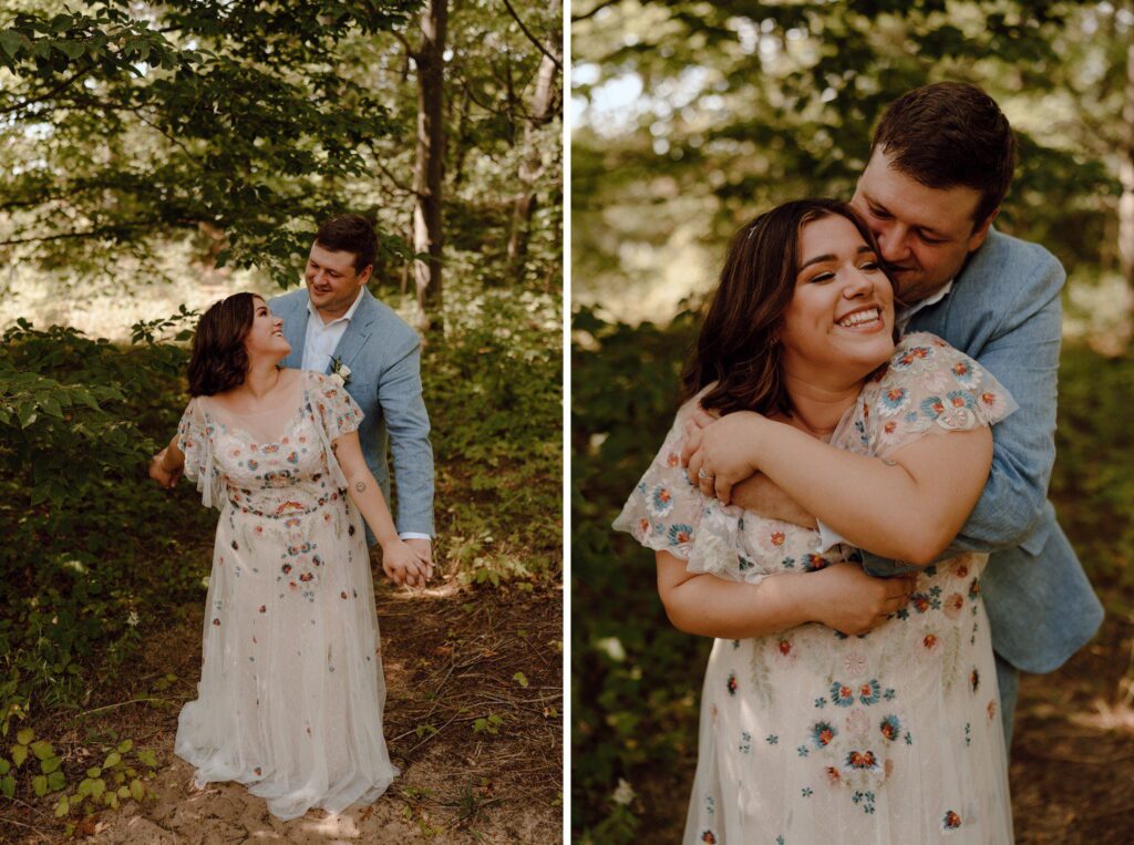 Intimate Lake Michigan Forest Wedding at Kirk Park | Cassidy Lynne