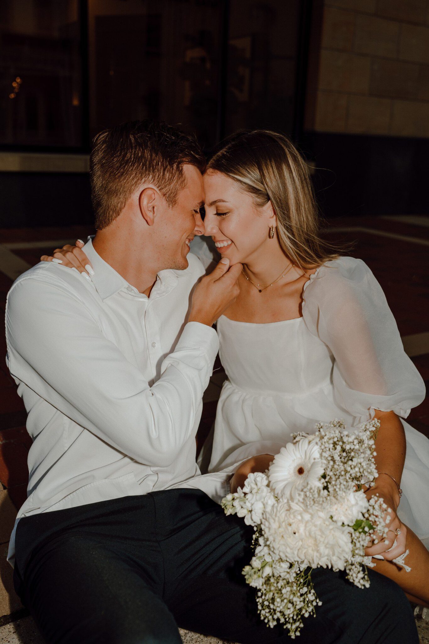 Direct Flash Engagement Photos in Michigan | Cassidy Lynne Photo