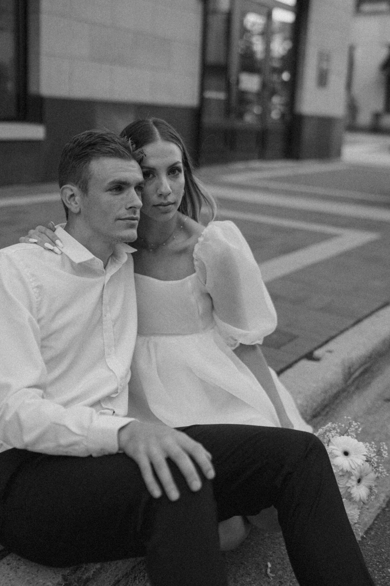 Direct Flash Engagement Photos in Michigan | Cassidy Lynne Photo