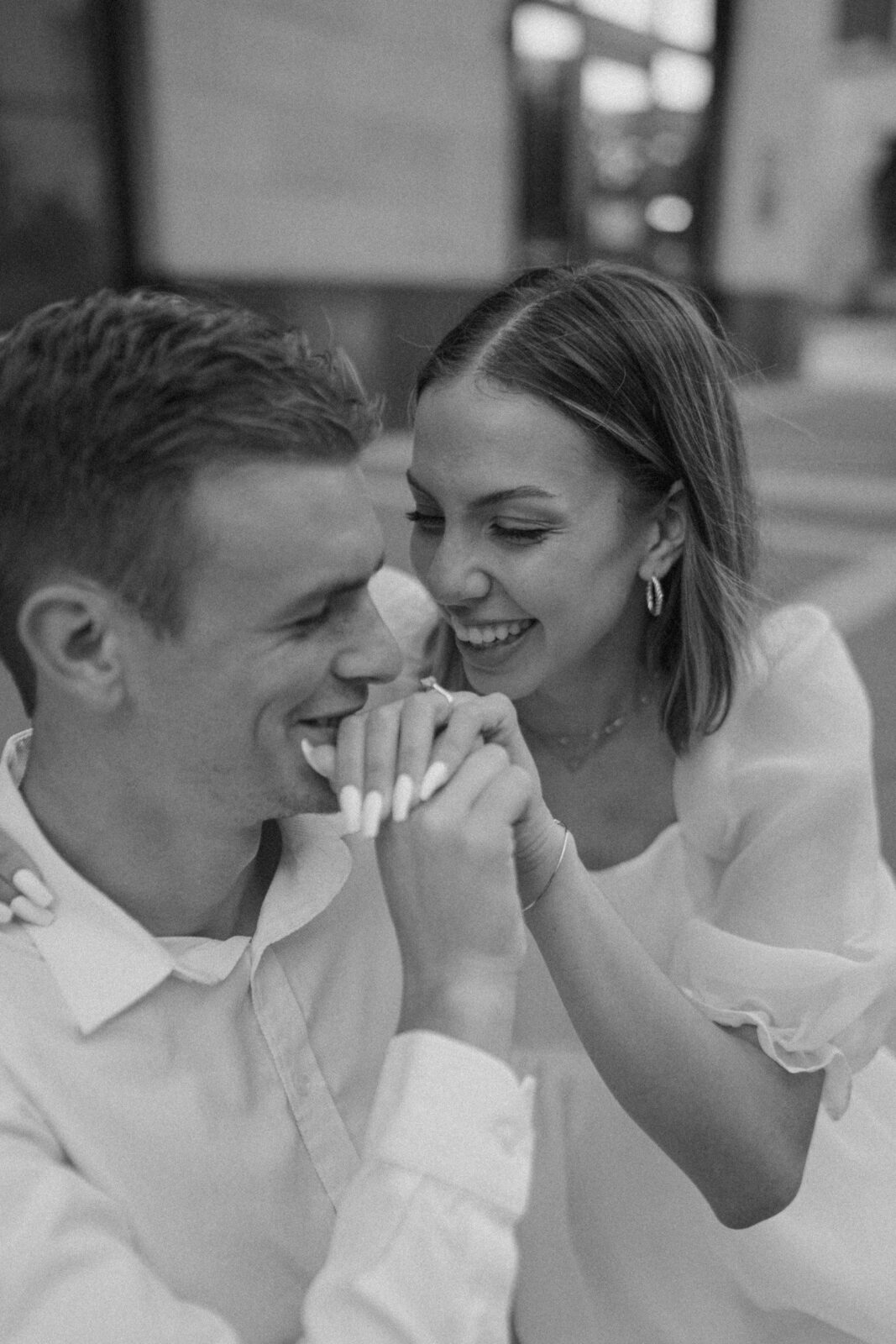 Direct Flash Engagement Photos in Michigan | Cassidy Lynne Photo