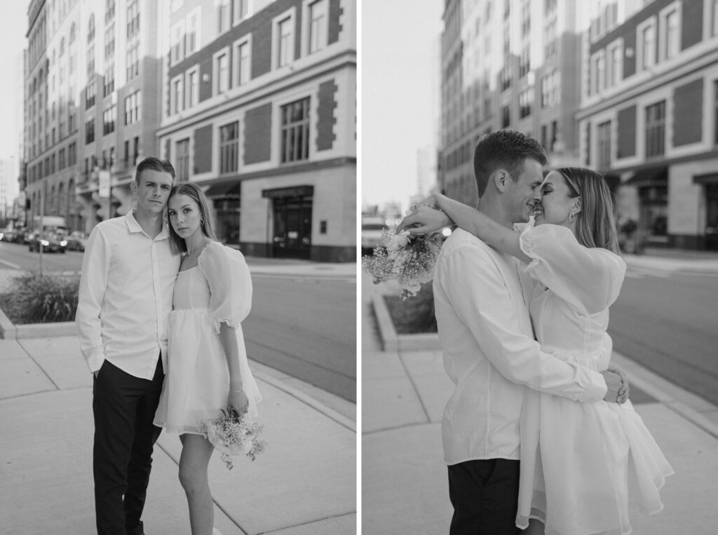 Direct Flash Engagement Photos in Michigan | Cassidy Lynne Photo