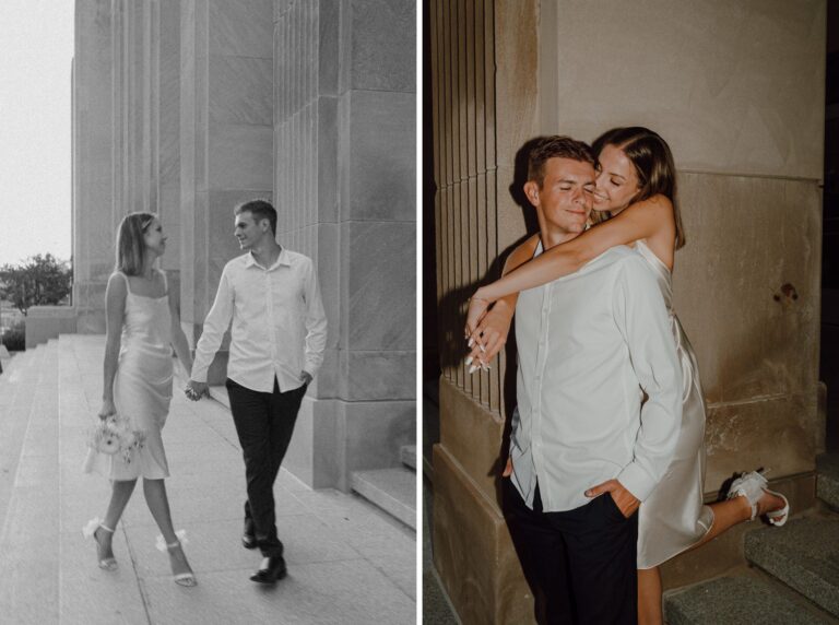 Direct Flash Engagement Photos in Michigan | Cassidy Lynne Photo