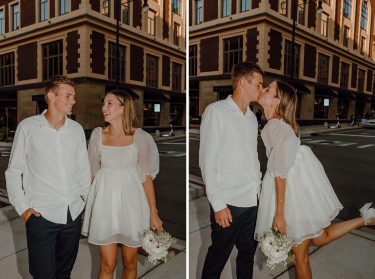 Direct Flash Engagement Photos in Michigan | Cassidy Lynne Photo