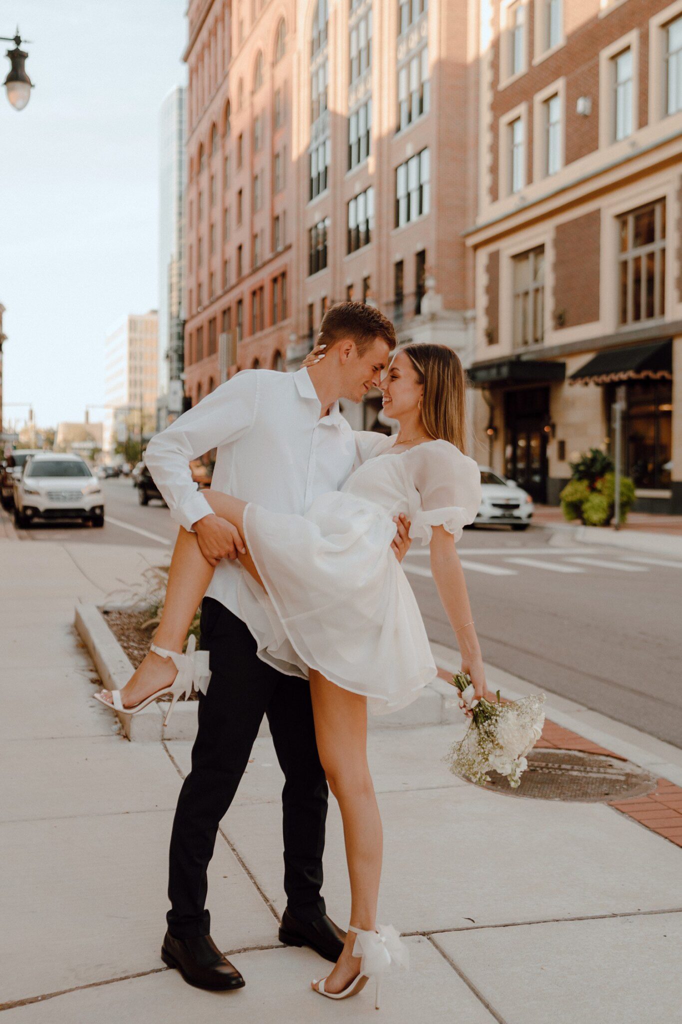 Direct Flash Engagement Photos in Michigan | Cassidy Lynne Photo