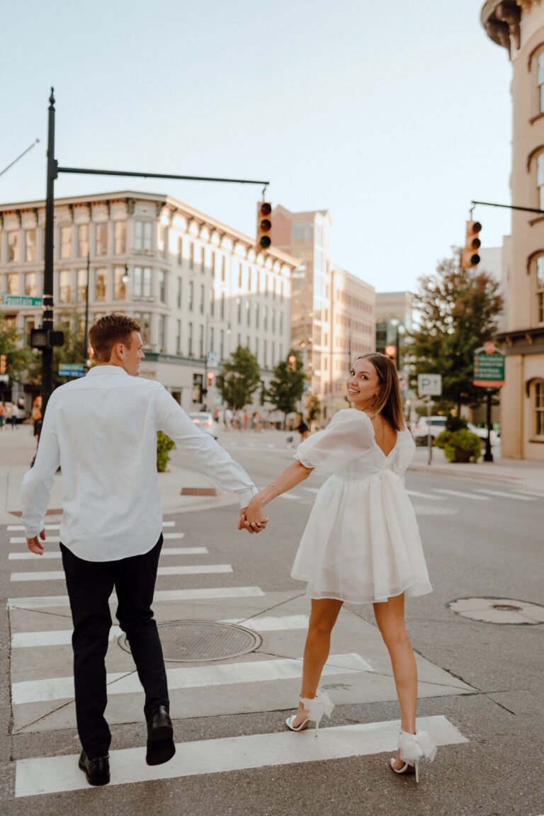 Direct Flash Engagement Photos in Michigan | Cassidy Lynne Photo
