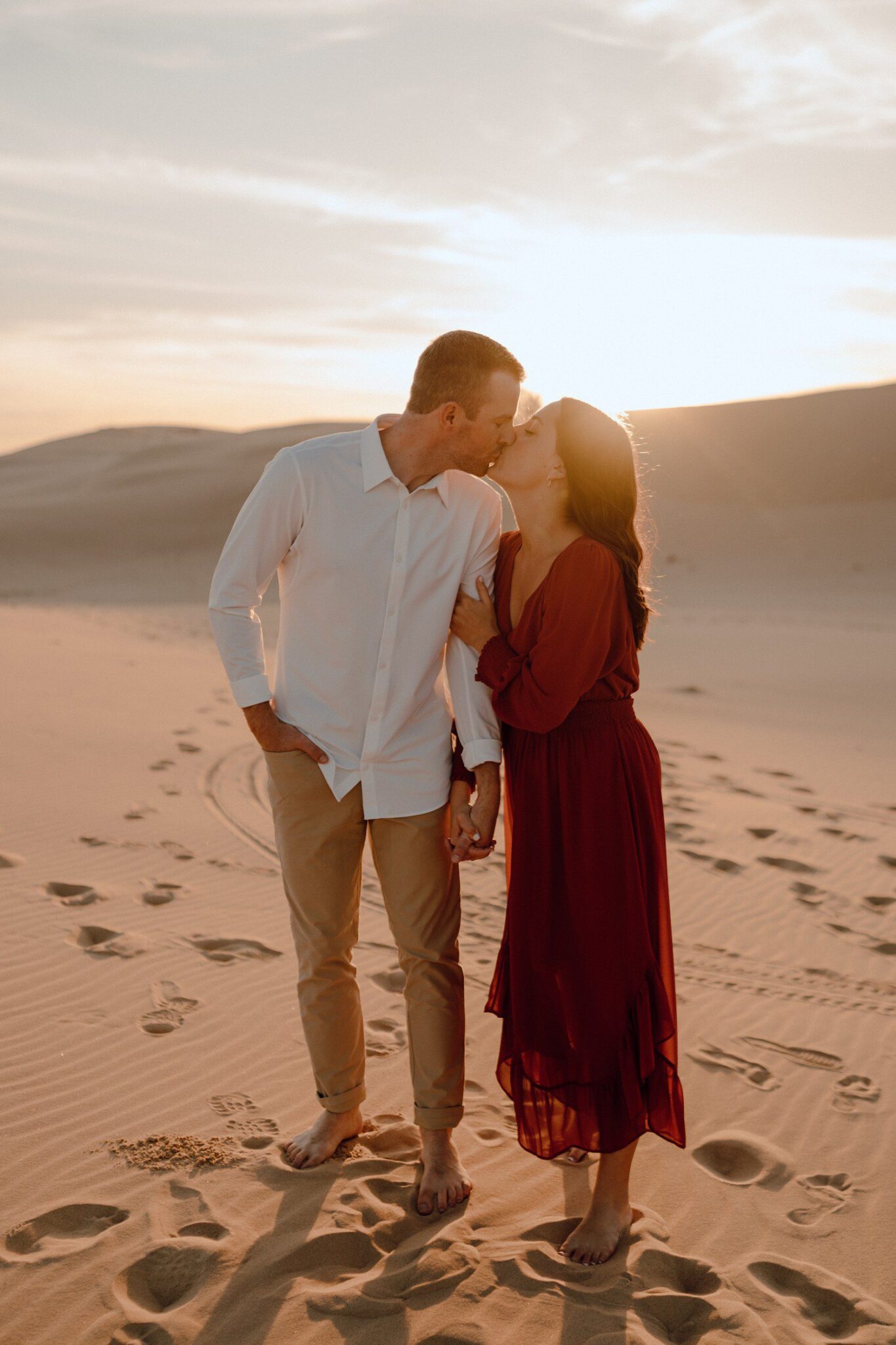 Sand Dunes Engagement Session in Michigan - Cassidy Lynne